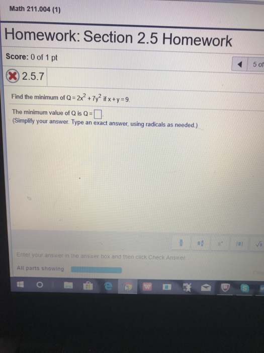 Solved Math 211 004 1 Homework Section 2 5 Homework