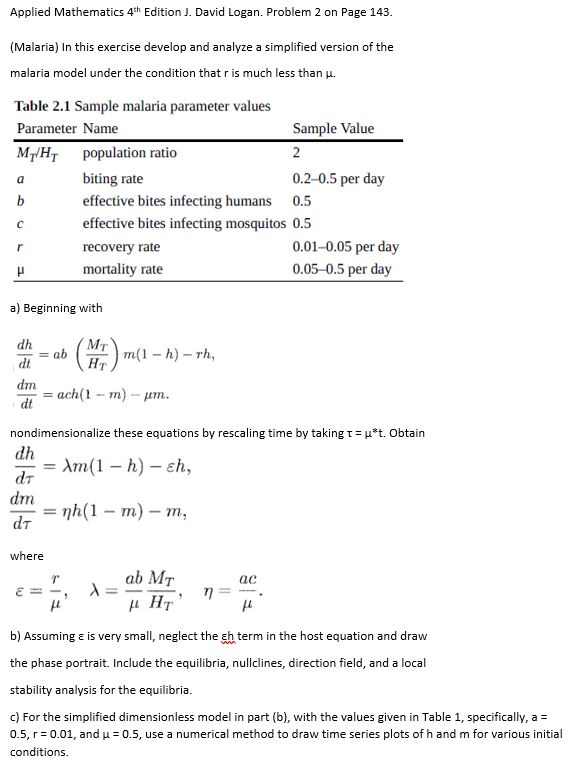Applied Mathematics 4th Edition J. David Logan. | Chegg.com