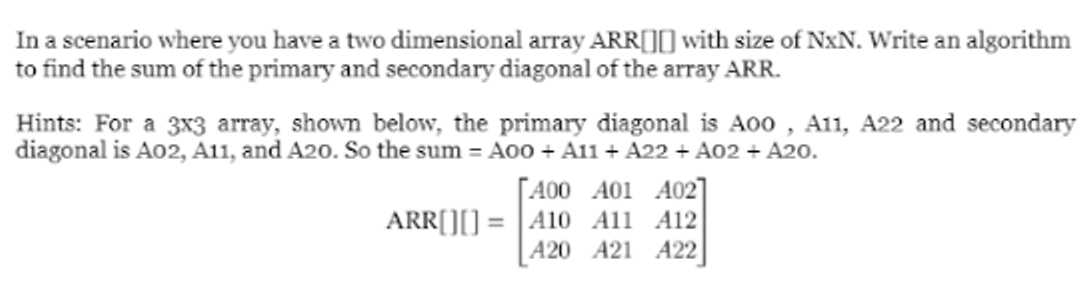 Solved In a scenario where you have a two dimensional array | Chegg.com