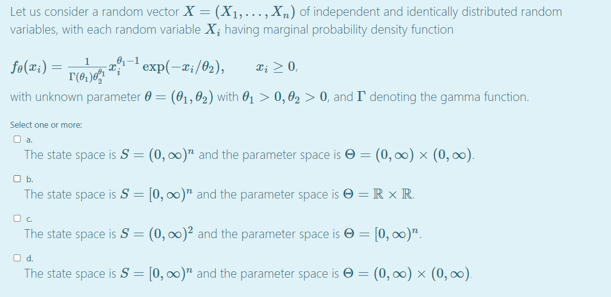 Solved Let us consider a random vector X = (X1, ..., Xn) of | Chegg.com