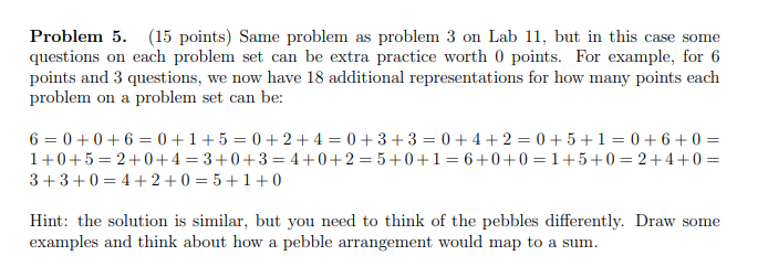 Solved Problem 3. Whenever we make problem sets, we have to | Chegg.com