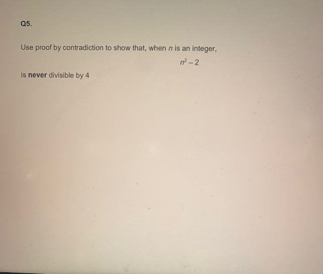 Solved Use proof by contradiction to show that, when n is an | Chegg.com