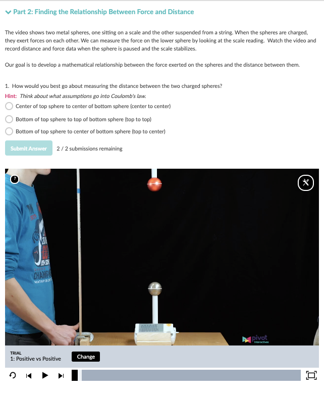 Solved Part 2: Finding the Relationship between Force and | Chegg.com