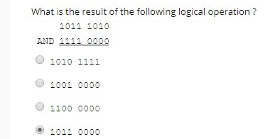 Solved What is the result of the following logical | Chegg.com