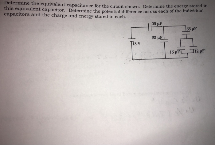 Solved Determine the equivalent capacitance for the circuit | Chegg.com