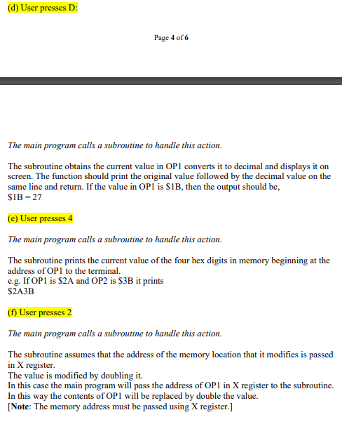Solved For Hcs12 Code Warrior Assembly I Don T Need Any