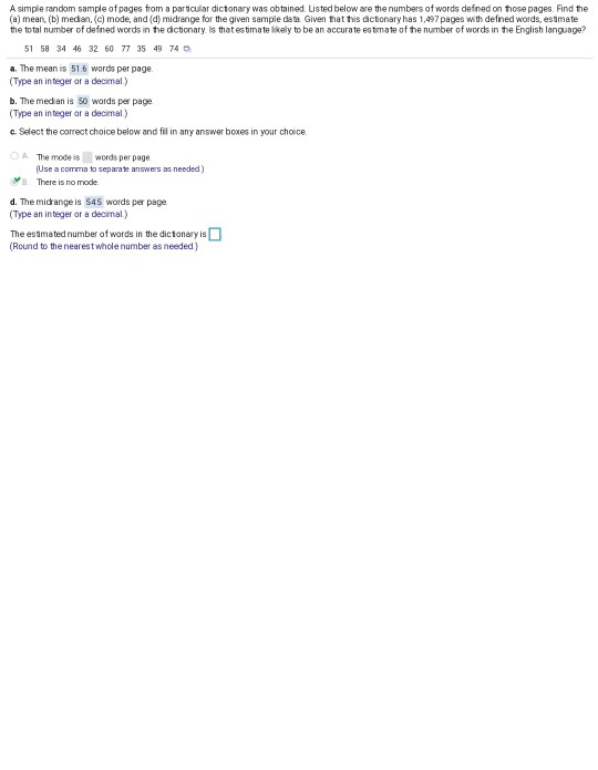 Solved A simple random sample of pages from a particular | Chegg.com