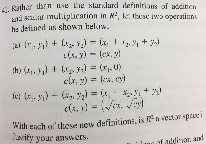Solved 1, Rather than use the standard definitions of | Chegg.com
