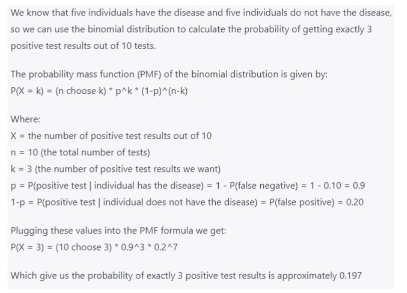 A test for the presence of a disease has a | Chegg.com