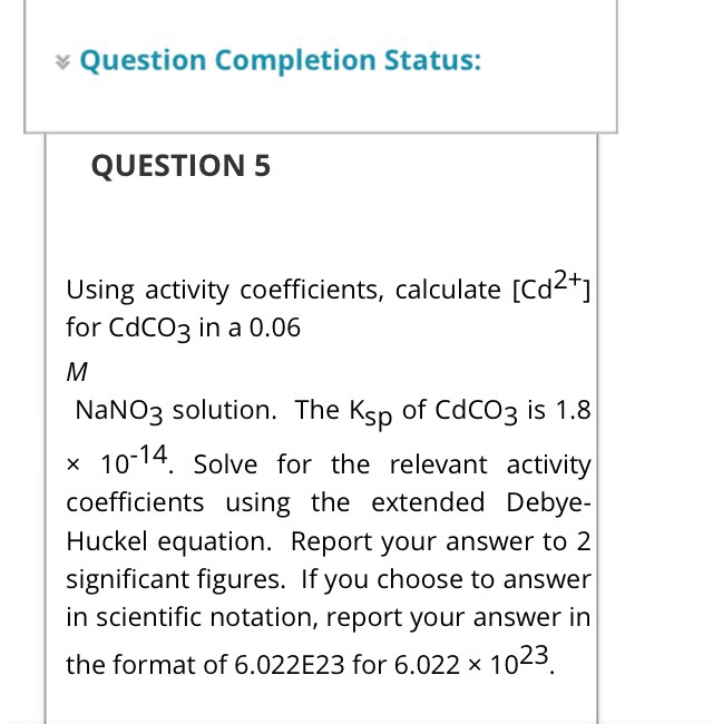 Solved Question Completion Status: QUESTION 5 Using activity | Chegg.com