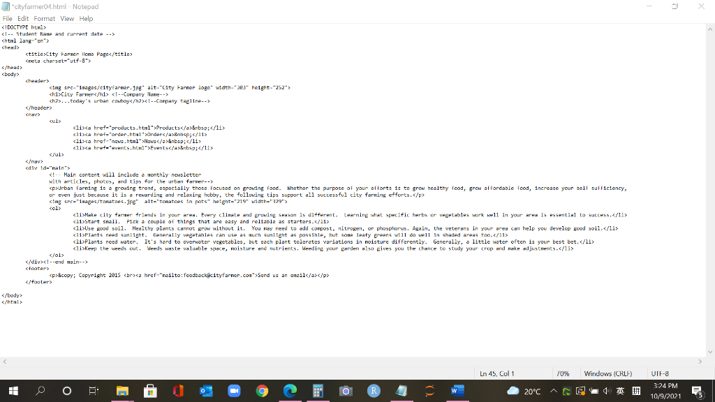 Solved I give you original HTML file, now you follow the | Chegg.com