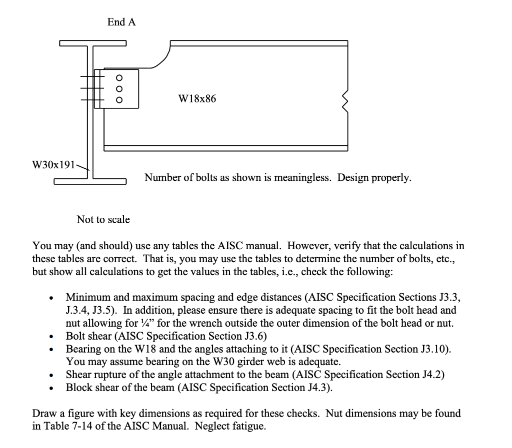 Design a shear connection of a W18x86 framing into a | Chegg.com
