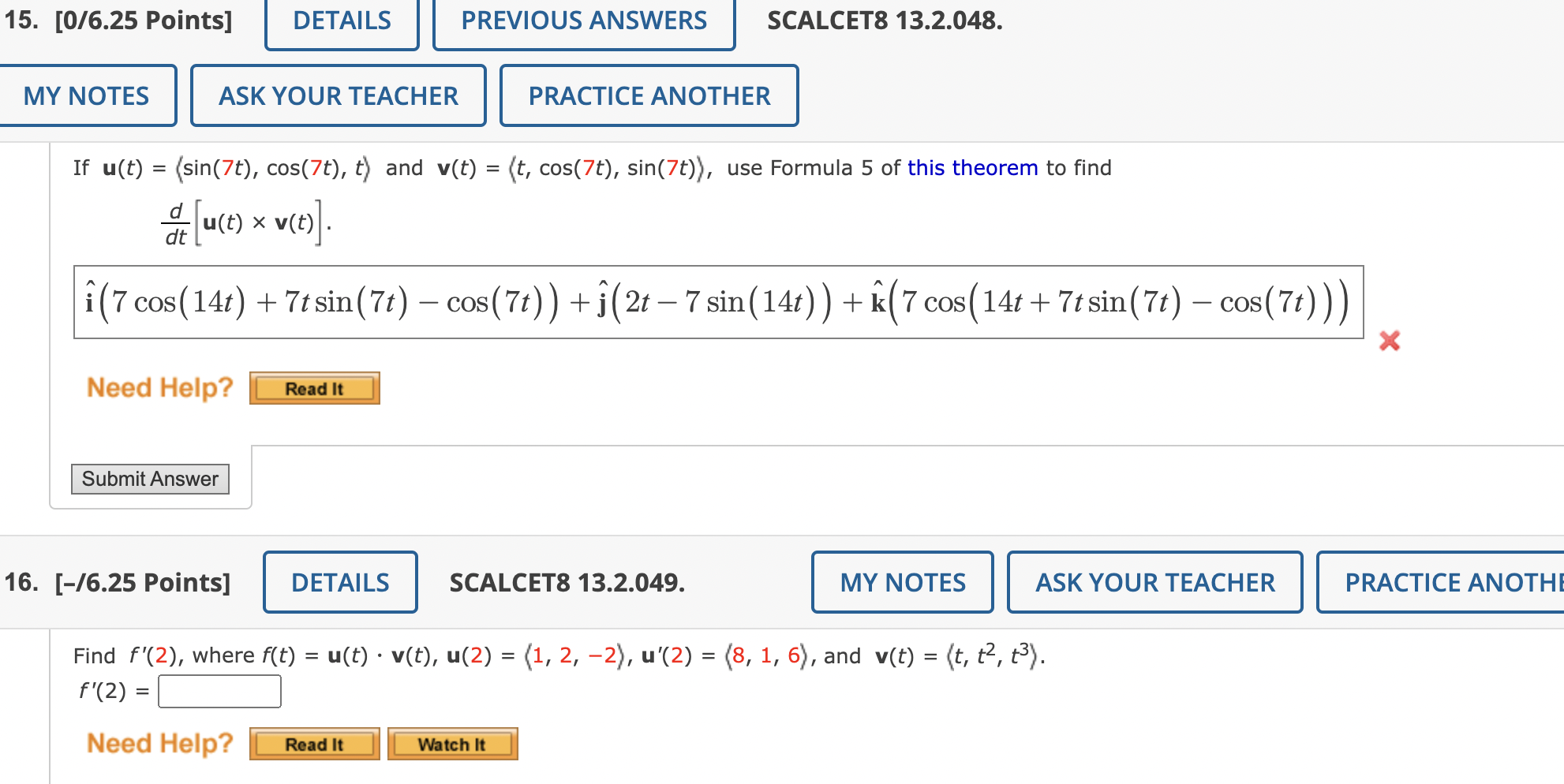 Solved 15. [0/6.25 Points] DETAILS PREVIOUS ANSWERS SCALCET8 | Chegg.com