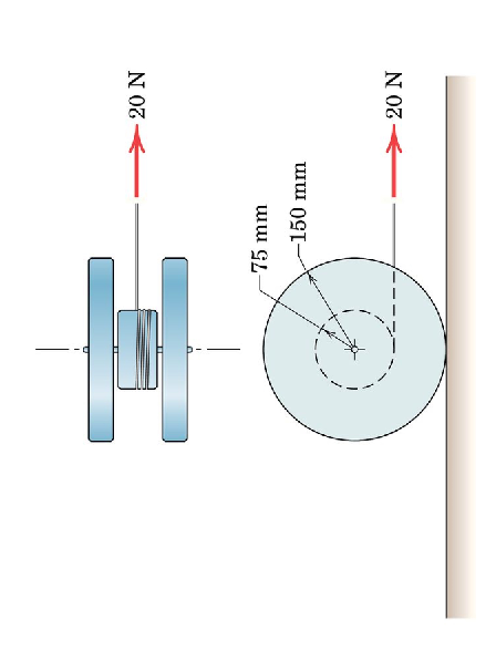Solved The two cylindrical wheels weigh 2 kg each and | Chegg.com
