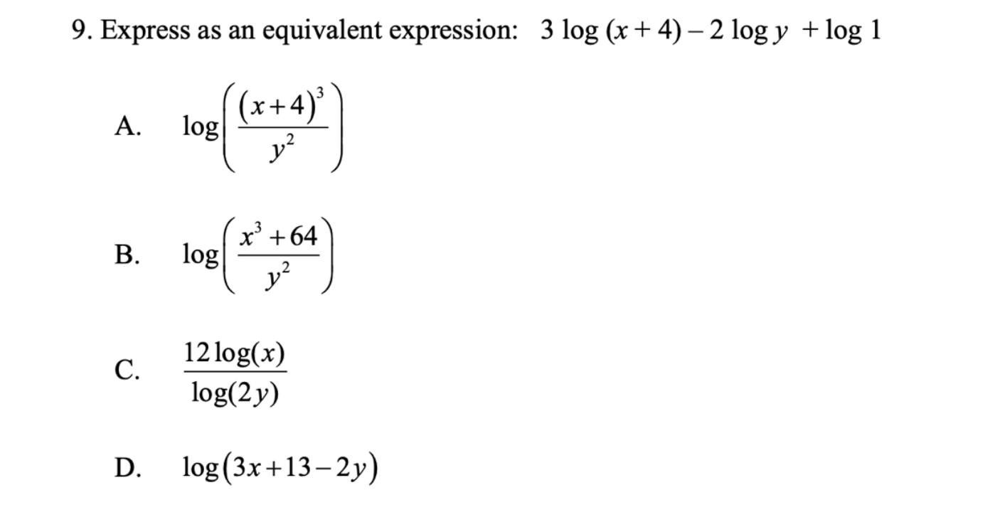 Solved Express as an equivalent expression: | Chegg.com