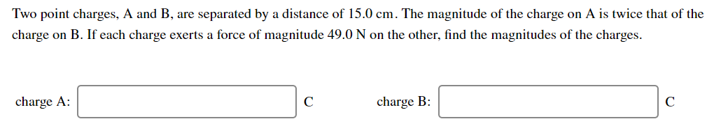 Solved Two point charges, A and B, are separated by a | Chegg.com