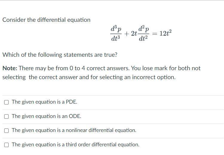 Solved Consider the differential equation | Chegg.com