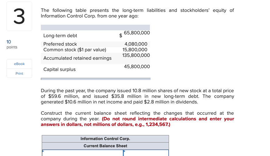 Solved 3 The following table presents the long-term | Chegg.com