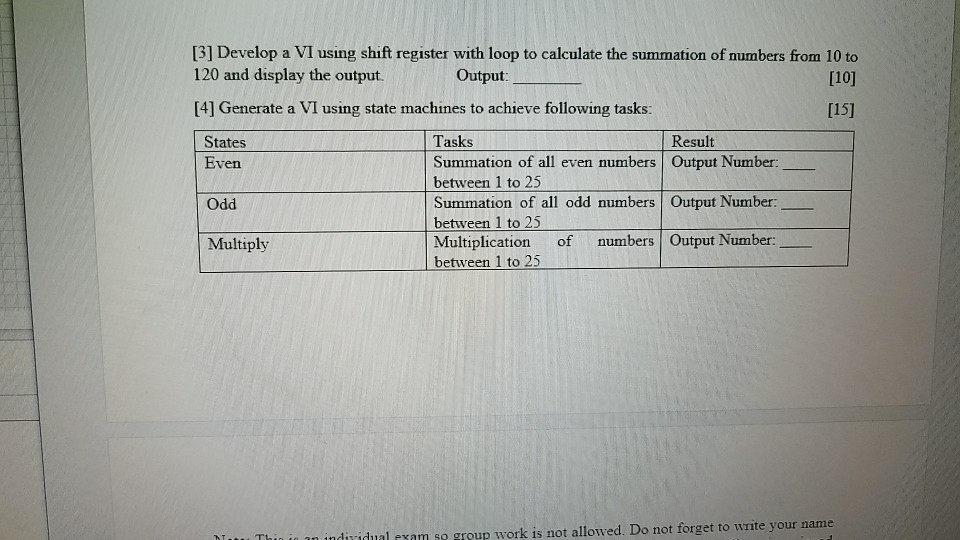 Solved using labview develop a VI using shift register with | Chegg.com