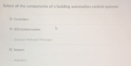 Solved Select all the components of a building automation | Chegg.com
