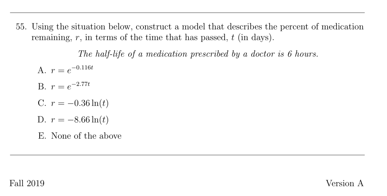 Solved 55. Using the situation below, construct a model that | Chegg.com