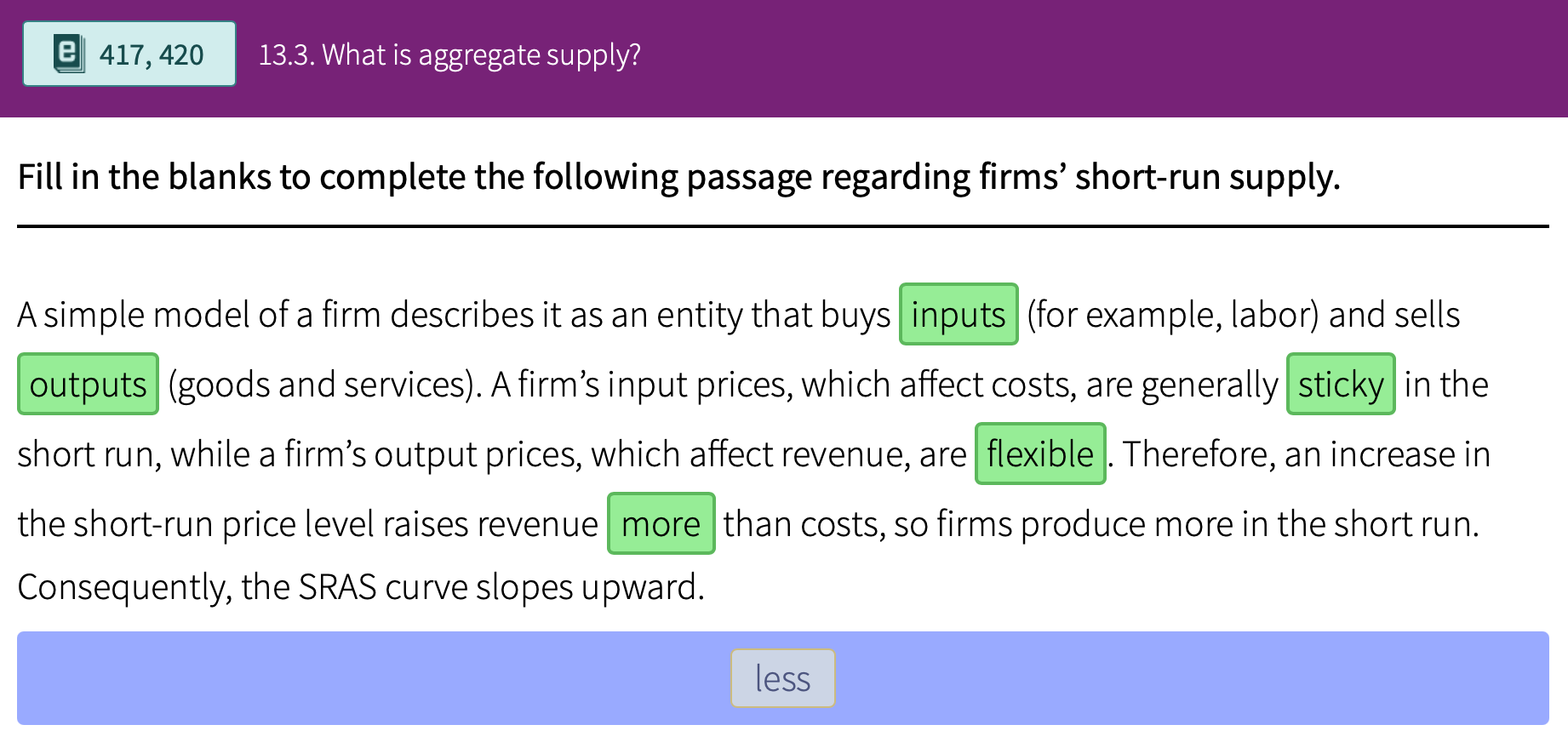 Solved Fill in the blanks to complete the following passage | Chegg.com