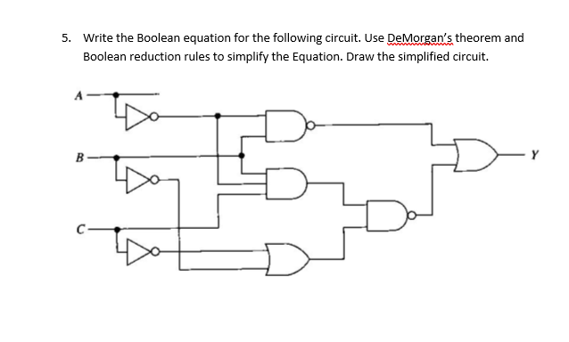 Solved 5. Write the Boolean equation for the following | Chegg.com