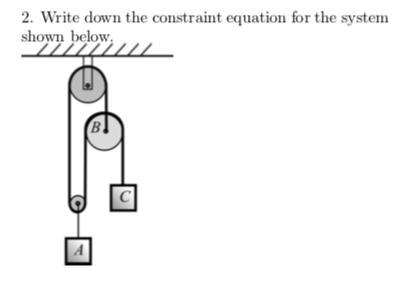 Solved 2. Write down the constraint equation for the system | Chegg.com