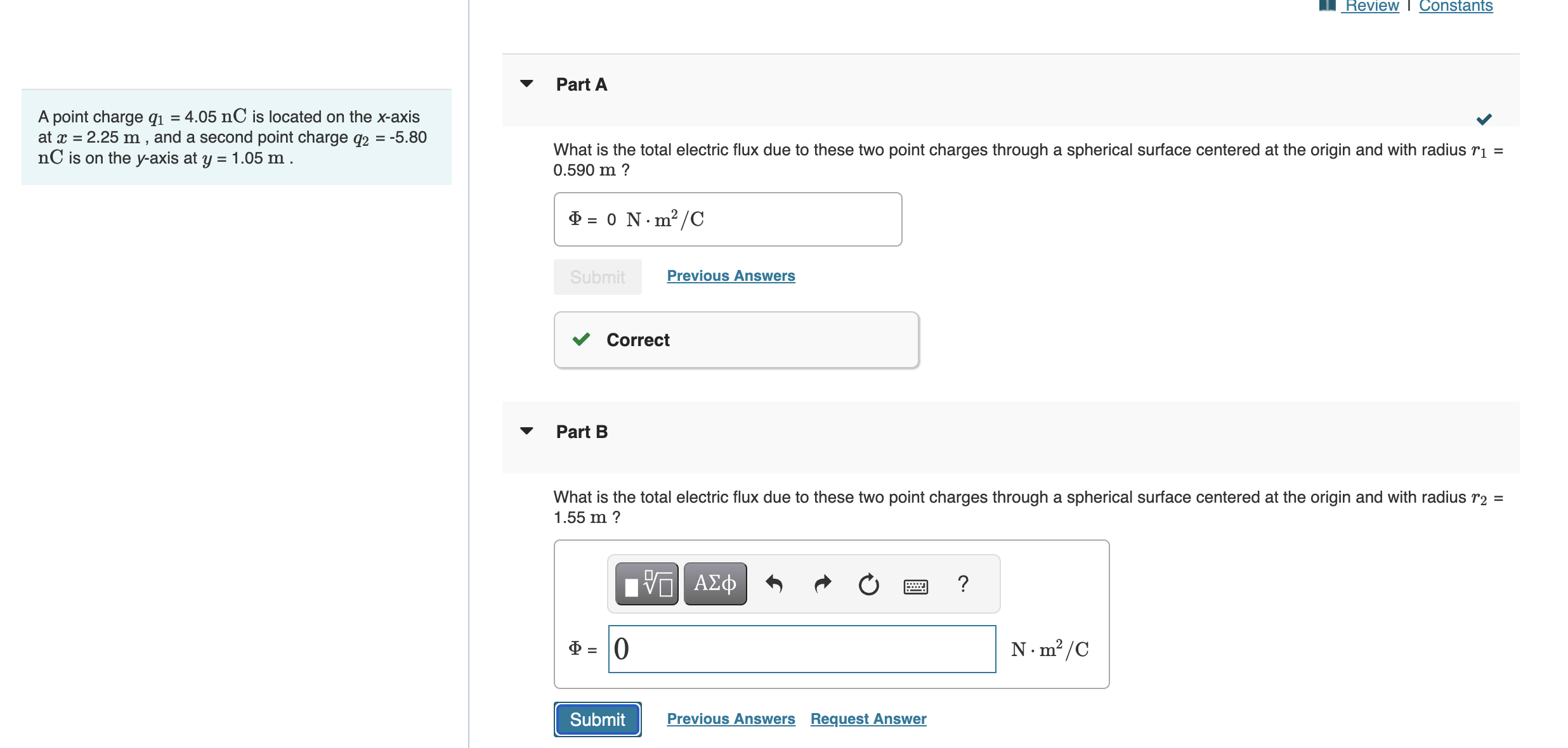 Solved A point charge q1=4.05nC is located on the x-axis at | Chegg.com
