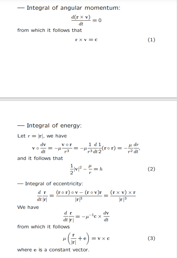 Solved 7. Derive the integral of angular momentum and the | Chegg.com