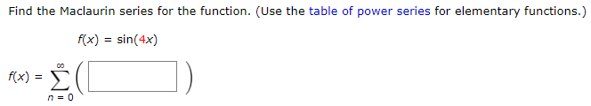 Solved Find the Maclaurin series for the function. (Use the | Chegg.com