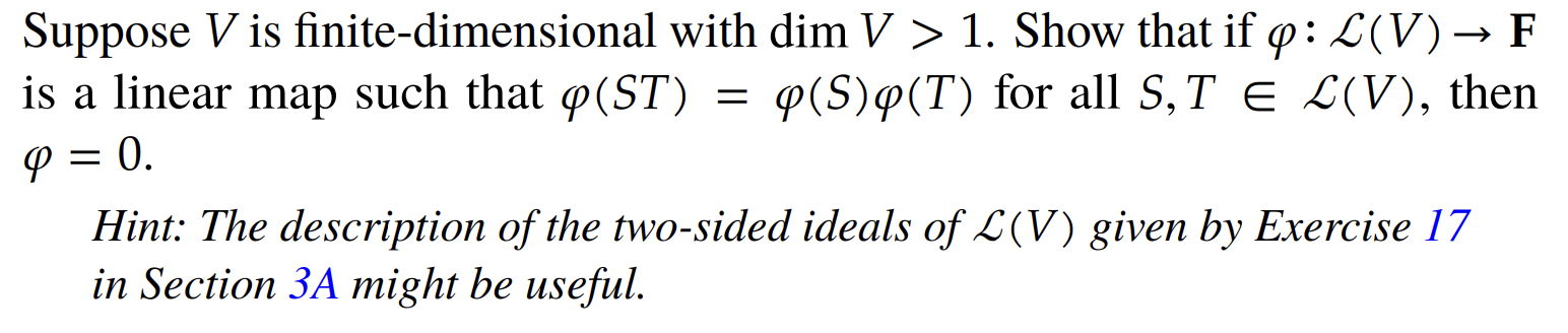 Solved Suppose V ﻿is finite-dimensional with dimV>1. ﻿Show | Chegg.com