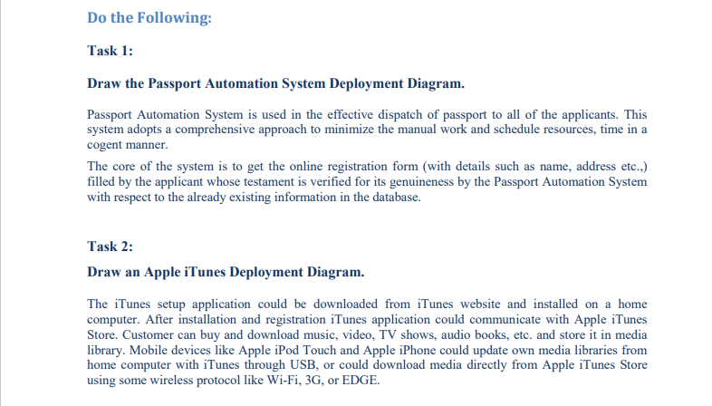 Solved Task 1 Draw The Passport Automation System 