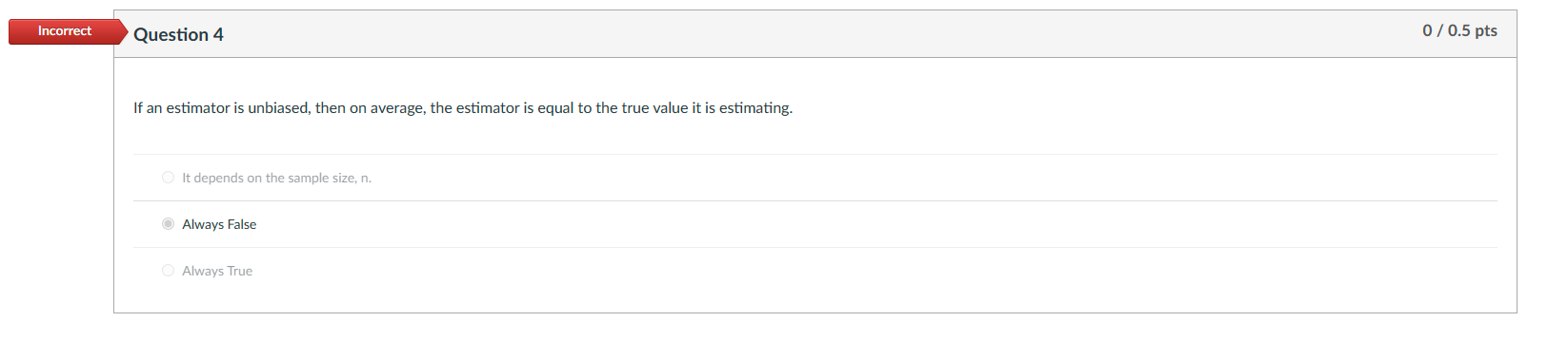 Solved If An Estimator Is Unbiased Then On Average The