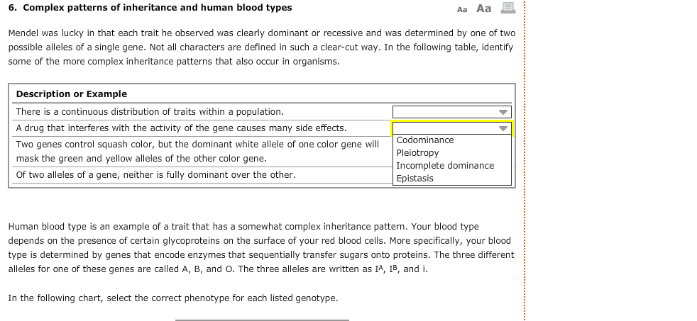 Solved 6. Complex patterns of inheritance and human blood | Chegg.com