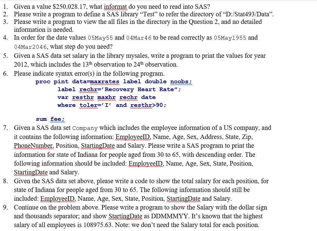 Solved 1. Given a value $250,028.17, what informat do you | Chegg.com
