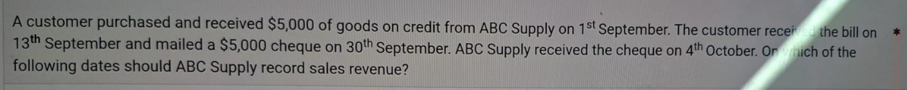 Solved A customer purchased and received $5,000 of ﻿goods on | Chegg.com