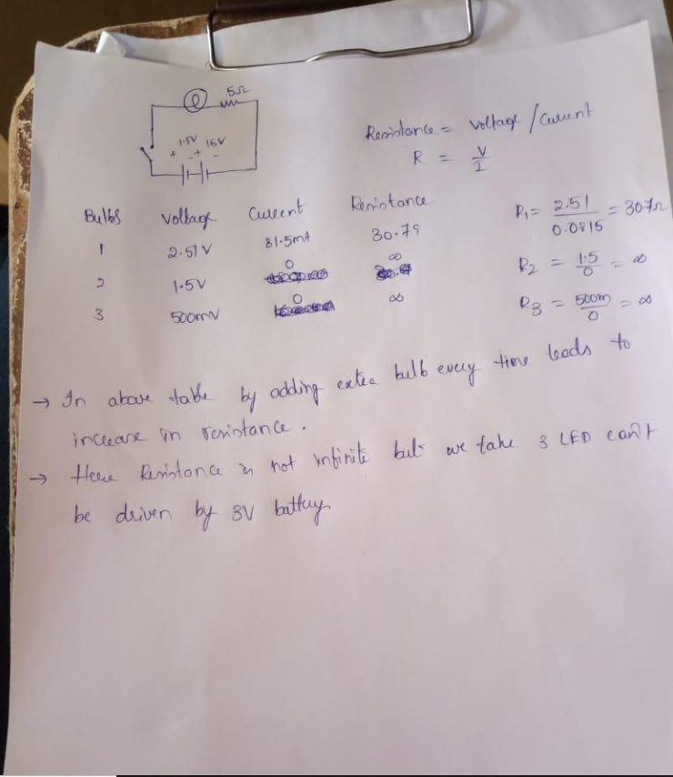 PART1: SERIES CIRCUIT Table 1. Load Recorded Data | Chegg.com