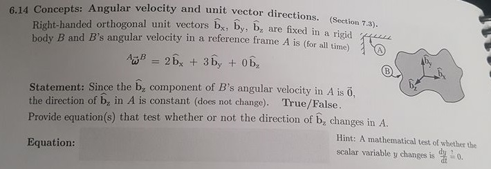Solved oncepts: Angular velocity and unit vector directions. | Chegg.com