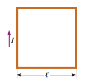 Solved A conductor in the shape of a square loop of edge | Chegg.com