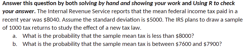 Solved Answer this question by both solving by hand and | Chegg.com