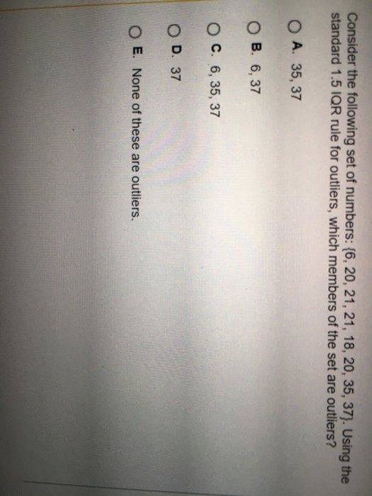 Solved Consider the following set of numbers: (6, 20, 21, | Chegg.com