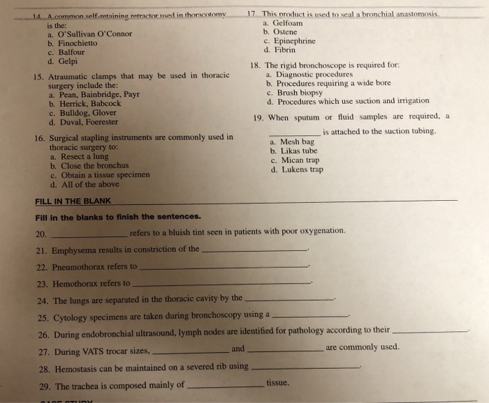 Solved MATCHING Match the procedure with its definition. 1. | Chegg.com
