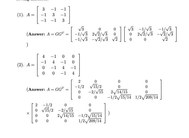 Solved 3. Two symmetric and positive definite matrices are | Chegg.com