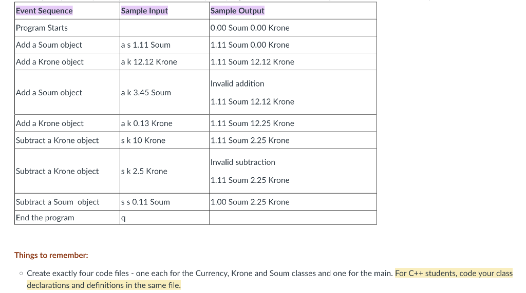Solved Programming problem: Currency Simulator A. Create an | Chegg.com
