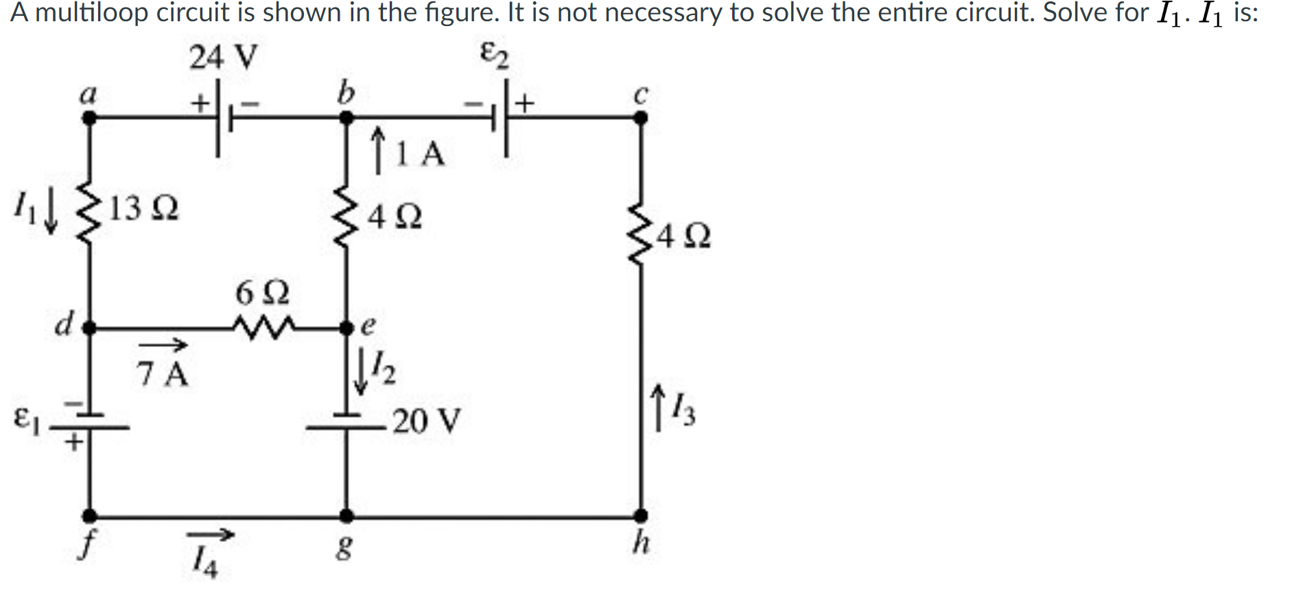 Solved A multiloop circuit is shown in the figure. It is not | Chegg.com