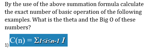 Solved By the use of the above summation formula calculate | Chegg.com