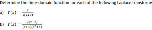 Solved Determine the time-domain function for each of the | Chegg.com