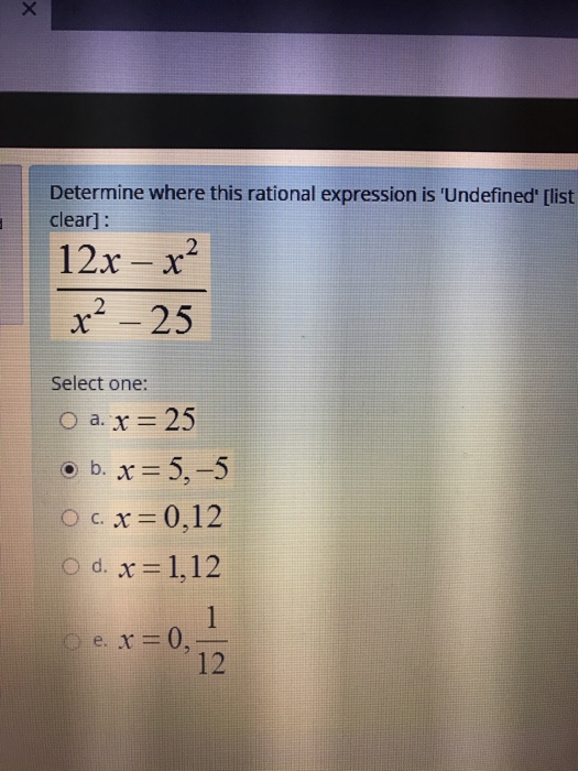 Solved Determine where this rational expression is | Chegg.com