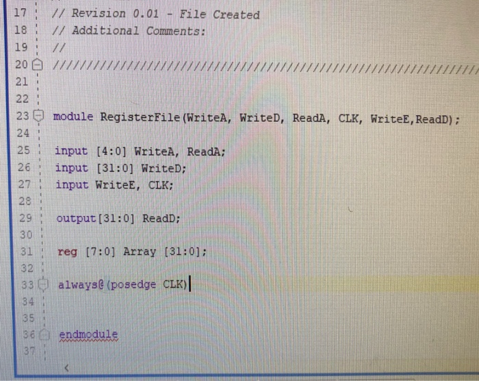 Solved ASSIGNMENT 5 Design a 32-bit register file consisting | Chegg.com